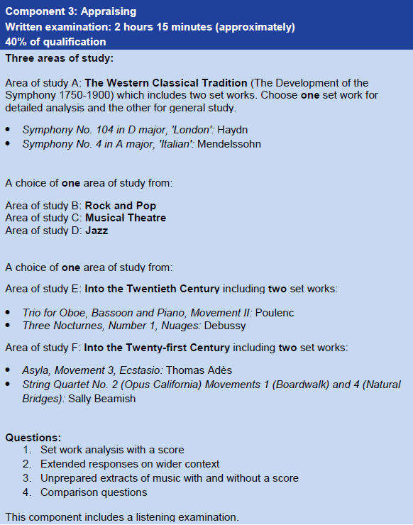 Specification summary — New Hall School